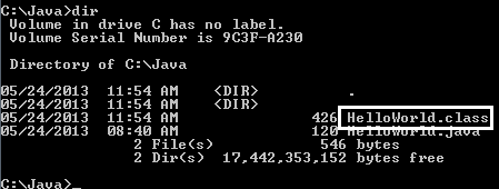 How to write, compile and run a hello world Java program for beginners